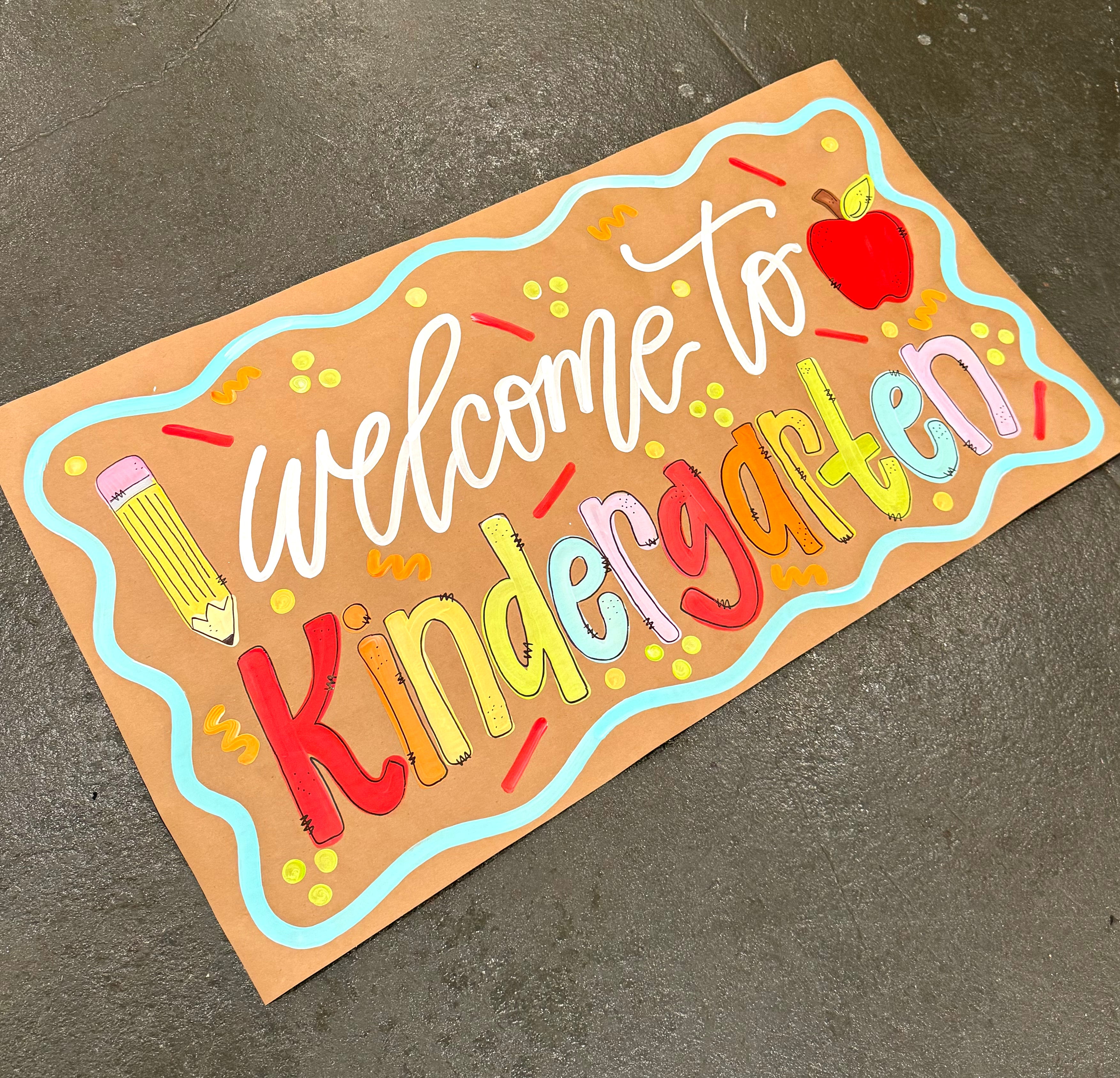 Welcome to Kindergarten Banner - READY TO SHIP – Kaligraphy LLC